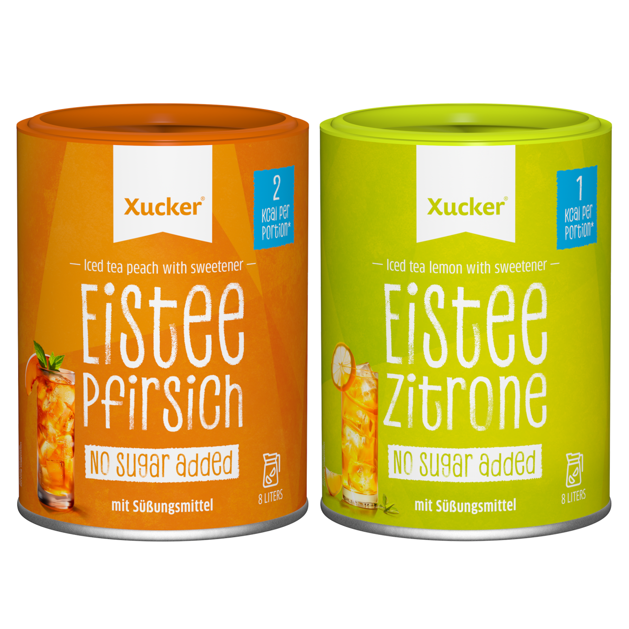 Erfrischendes Zitrone & Pfirsich Eistee-Set Getränkepulver